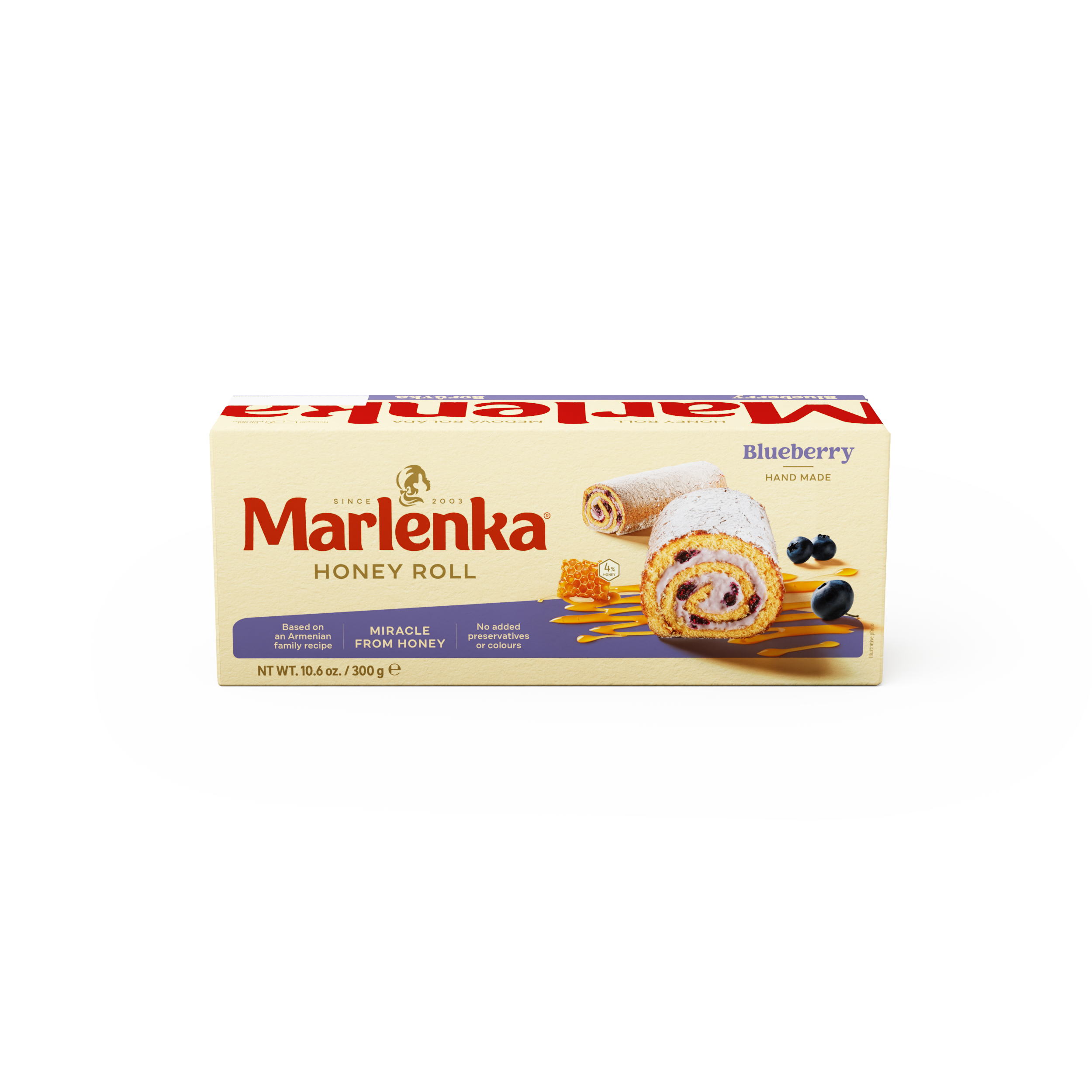 Honey Roll with Blueberries – Marlenka USA
